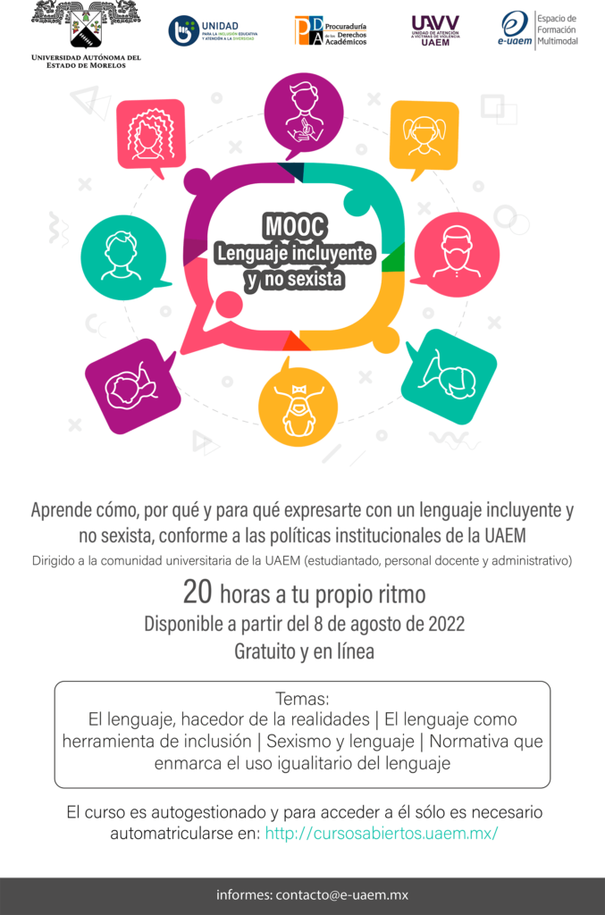 MOOC Lenguaje Inclusivo - Unidad de Género, Igualdad y No Discriminación