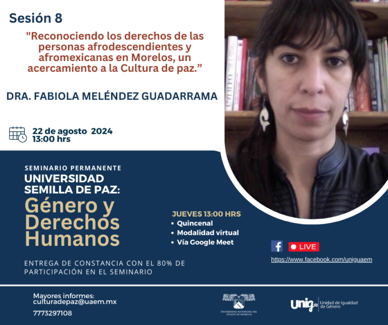 Seminario Permanente Universidad Semilla de Paz: Género y Derechos Humanos. Sesión 6 - Unidad de ...